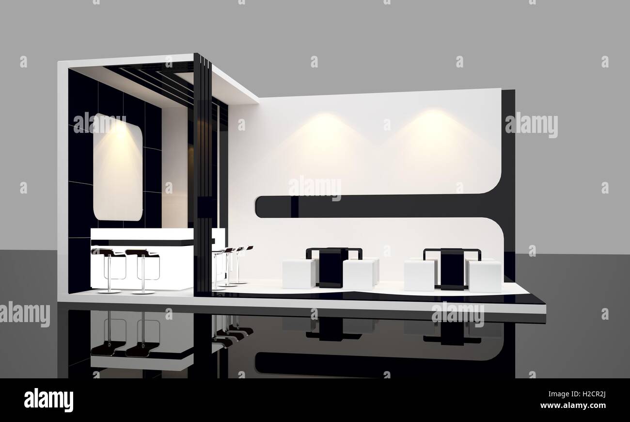 blank modern booth exhibition design Stock Photo - Alamy