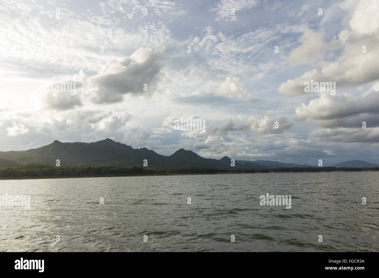 Landscape of river and forest at srinakarin dam thailand Stock Photo ...