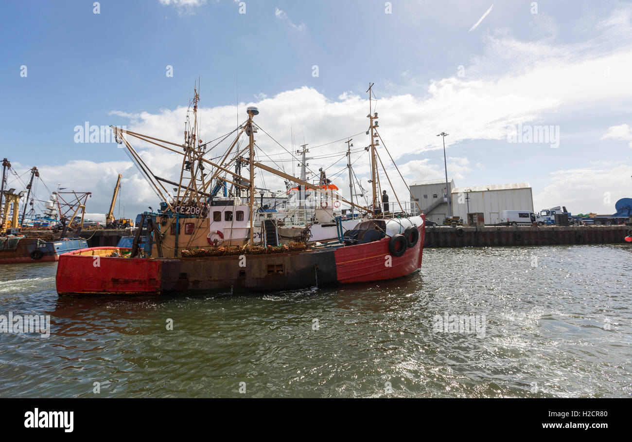 Fishing ship in Greencastle, County Donegal, Ireland Stock Photo - Alamy