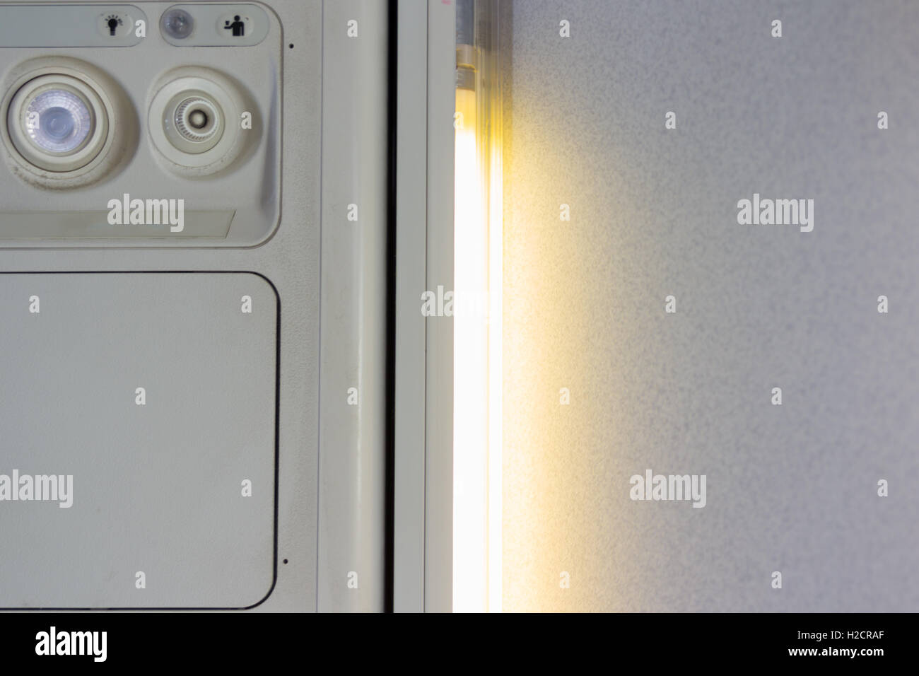 Reading light inside an Airplane Stock Photo - Alamy