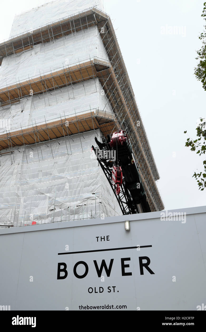 The Bower building under construction on Old Street, Tech City, London ...