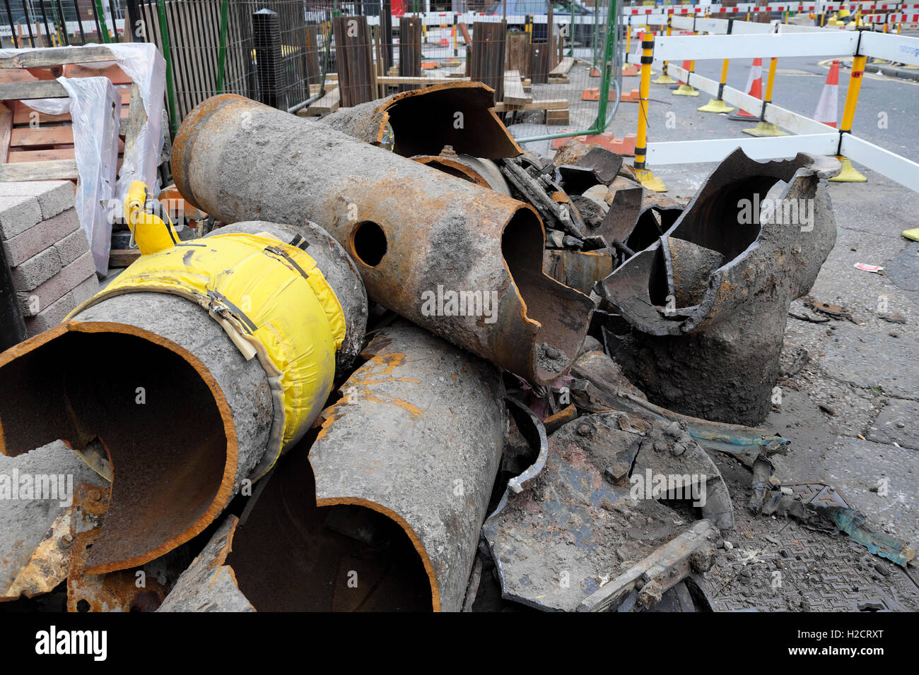 Broken city pipes hi-res stock photography and images - Alamy