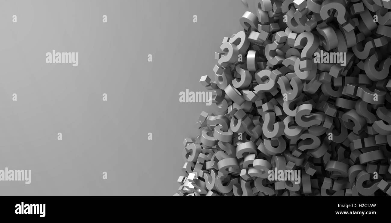 Infinite question marks, original 3d illustration Stock Photo - Alamy