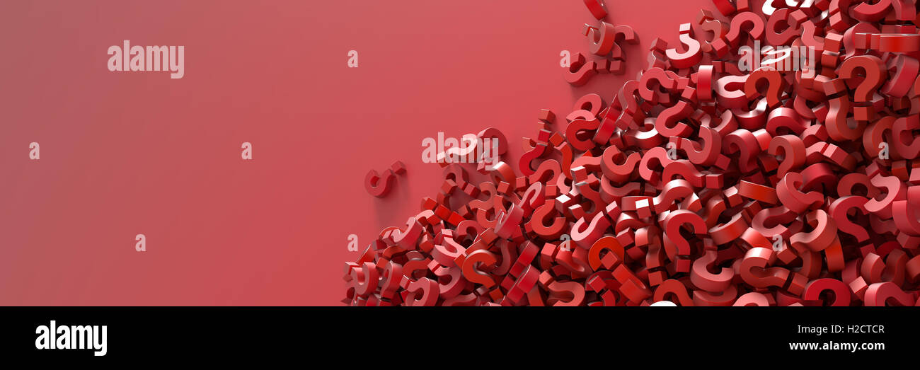 Infinite question marks, original 3d illustration Stock Photo - Alamy