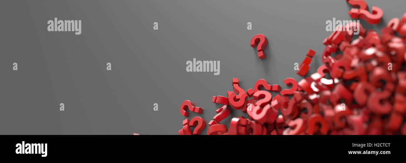 Infinite question marks, original 3d illustration Stock Photo - Alamy