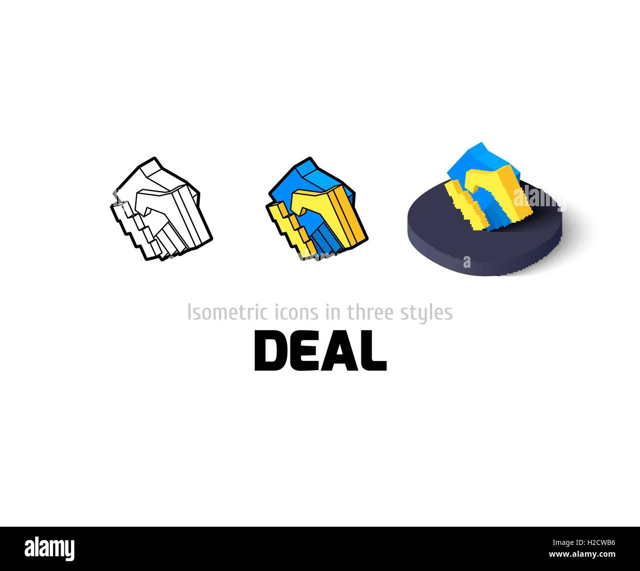 Deal icon in different style Stock Vector Image & Art - Alamy