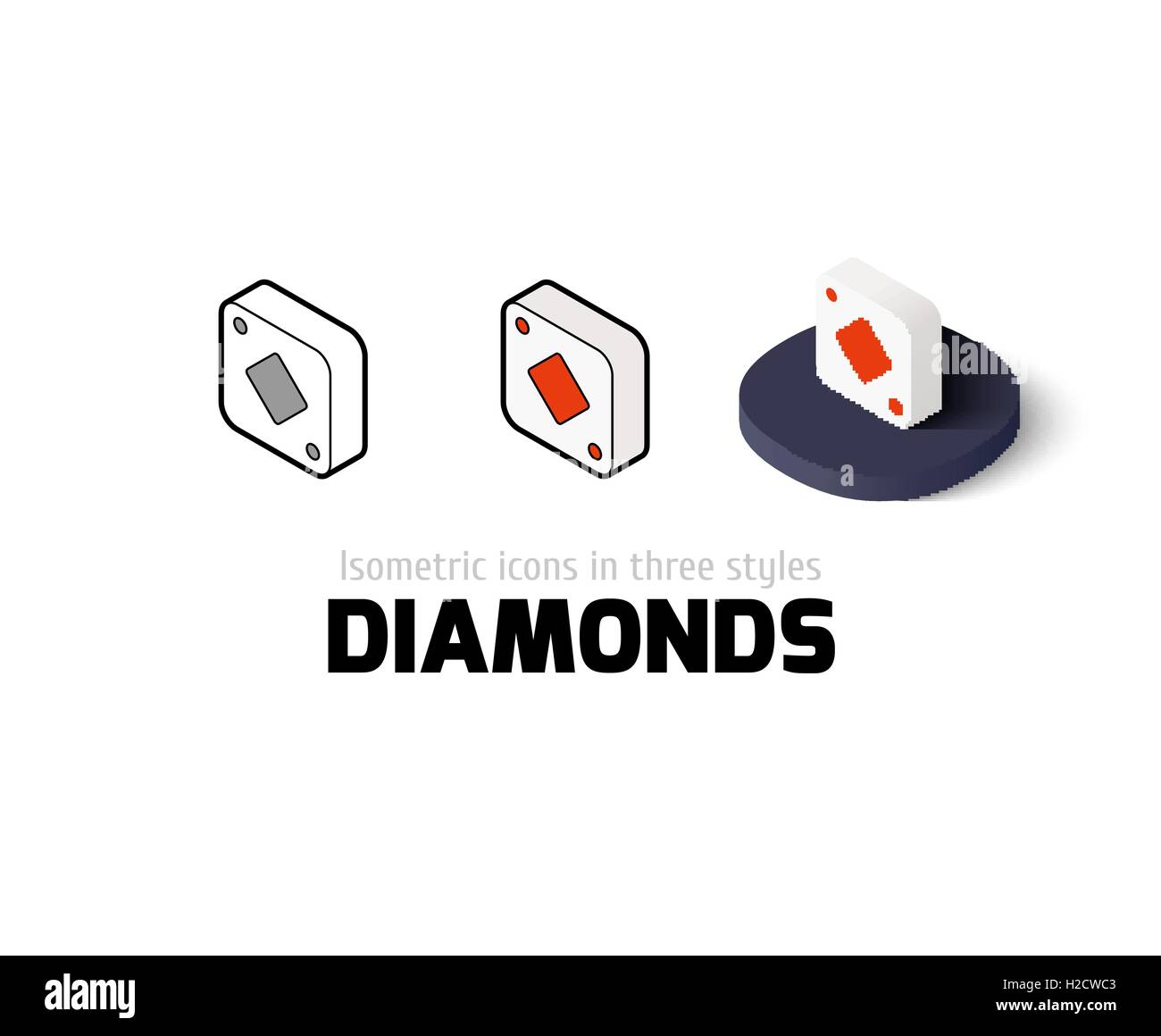 Diamonds icon in different style Stock Vector Image & Art - Alamy