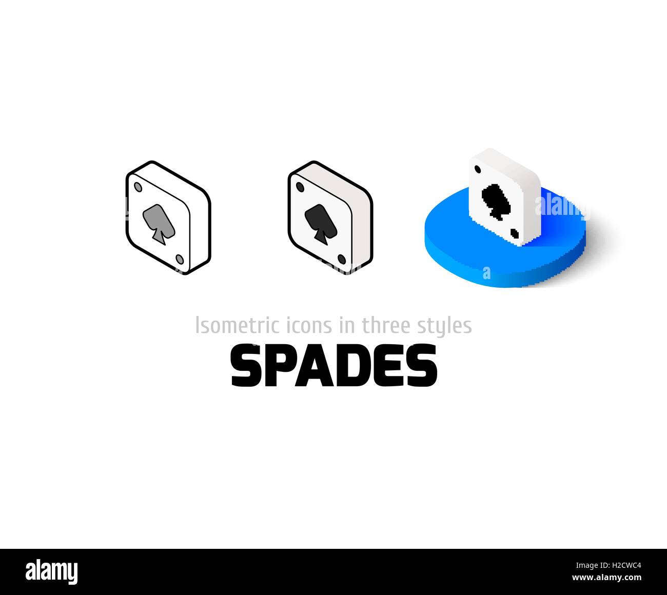 Spades icon in different style Stock Vector Image & Art - Alamy