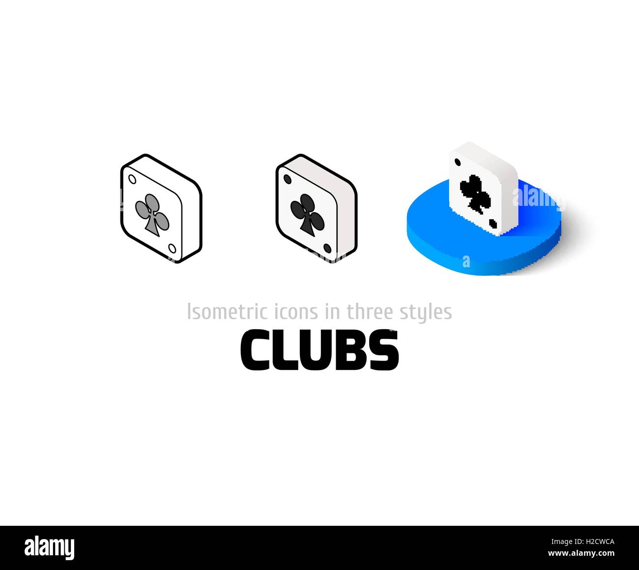 Clubs icon in different style Stock Vector Image & Art - Alamy