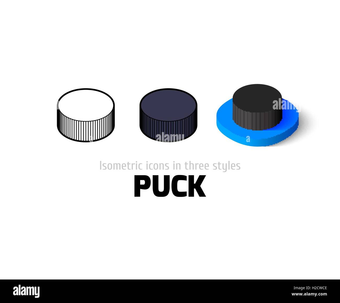 Puck icon in different style Stock Vector Image & Art - Alamy