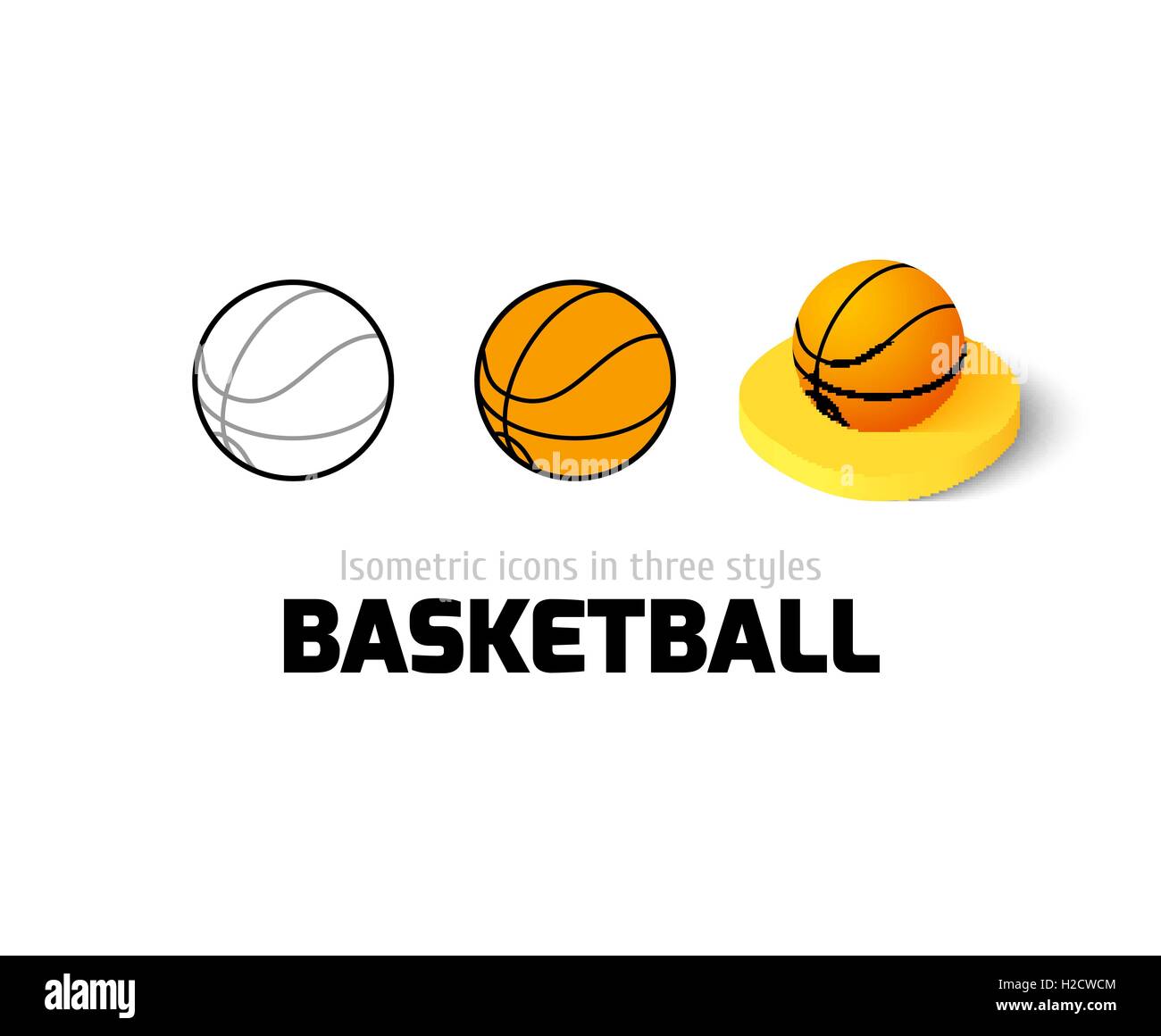 Basketball ball basket thin Stock Vector Images - Alamy