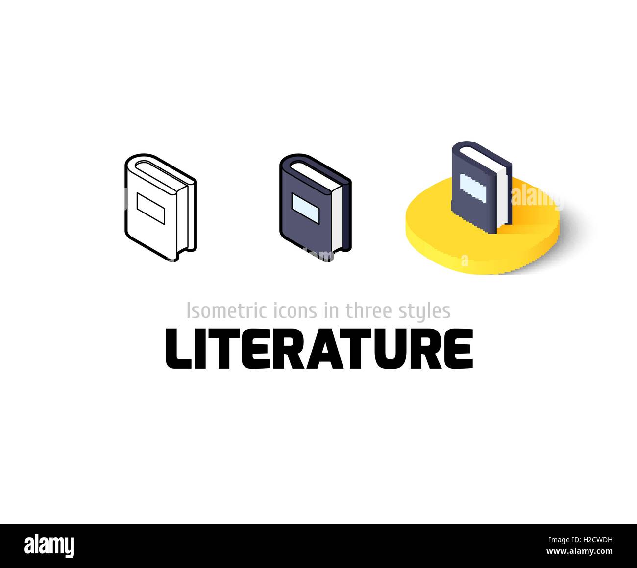Literature icon in different style Stock Vector Image & Art - Alamy