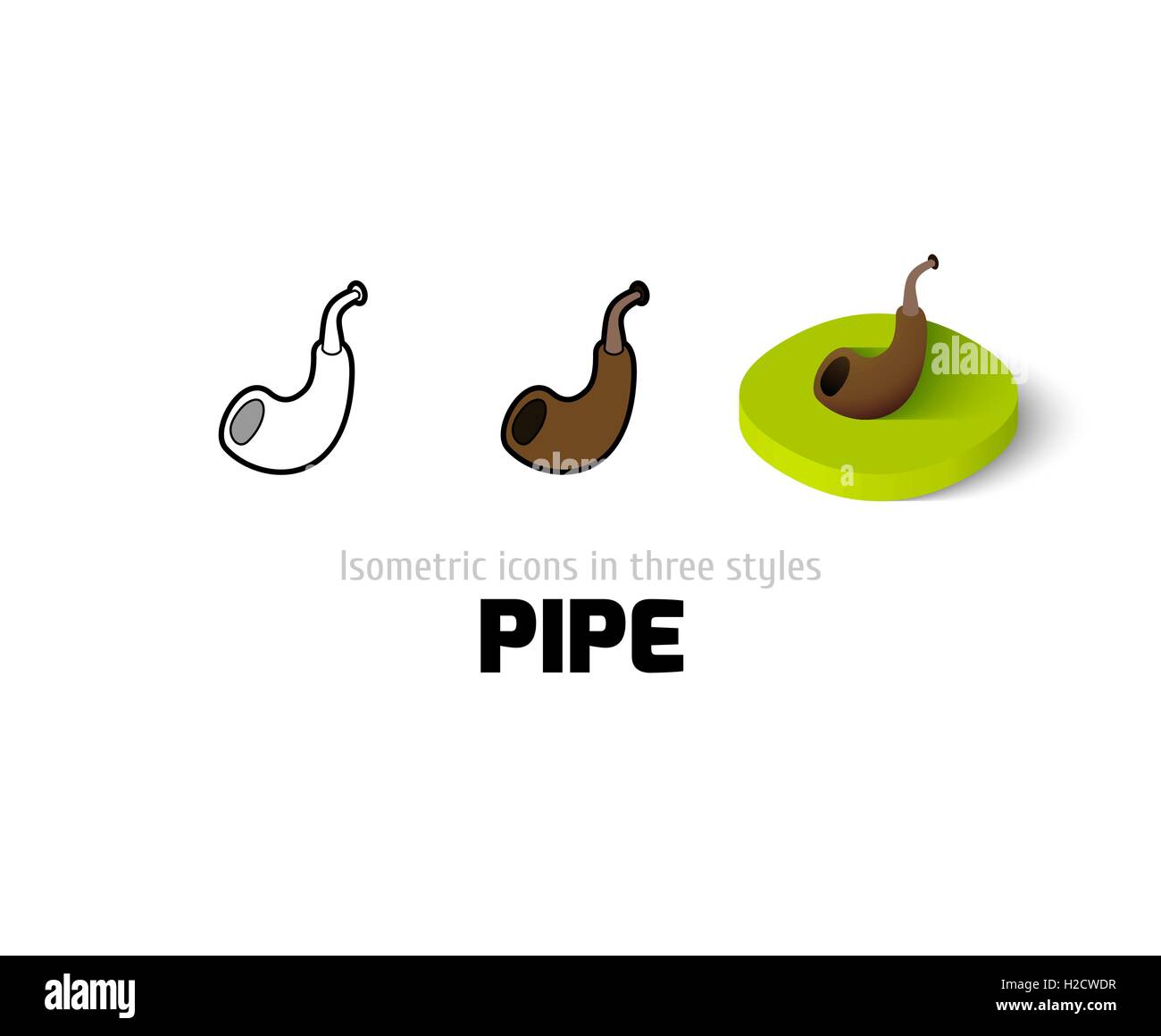 Pipe icon in different style Stock Vector Image & Art - Alamy