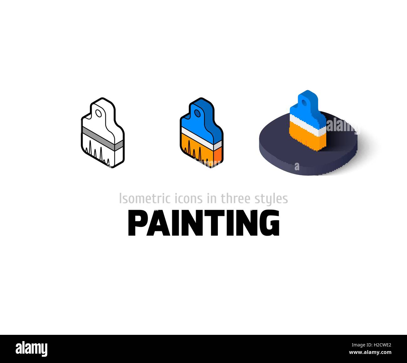 Painting of house Stock Vector Images - Alamy
