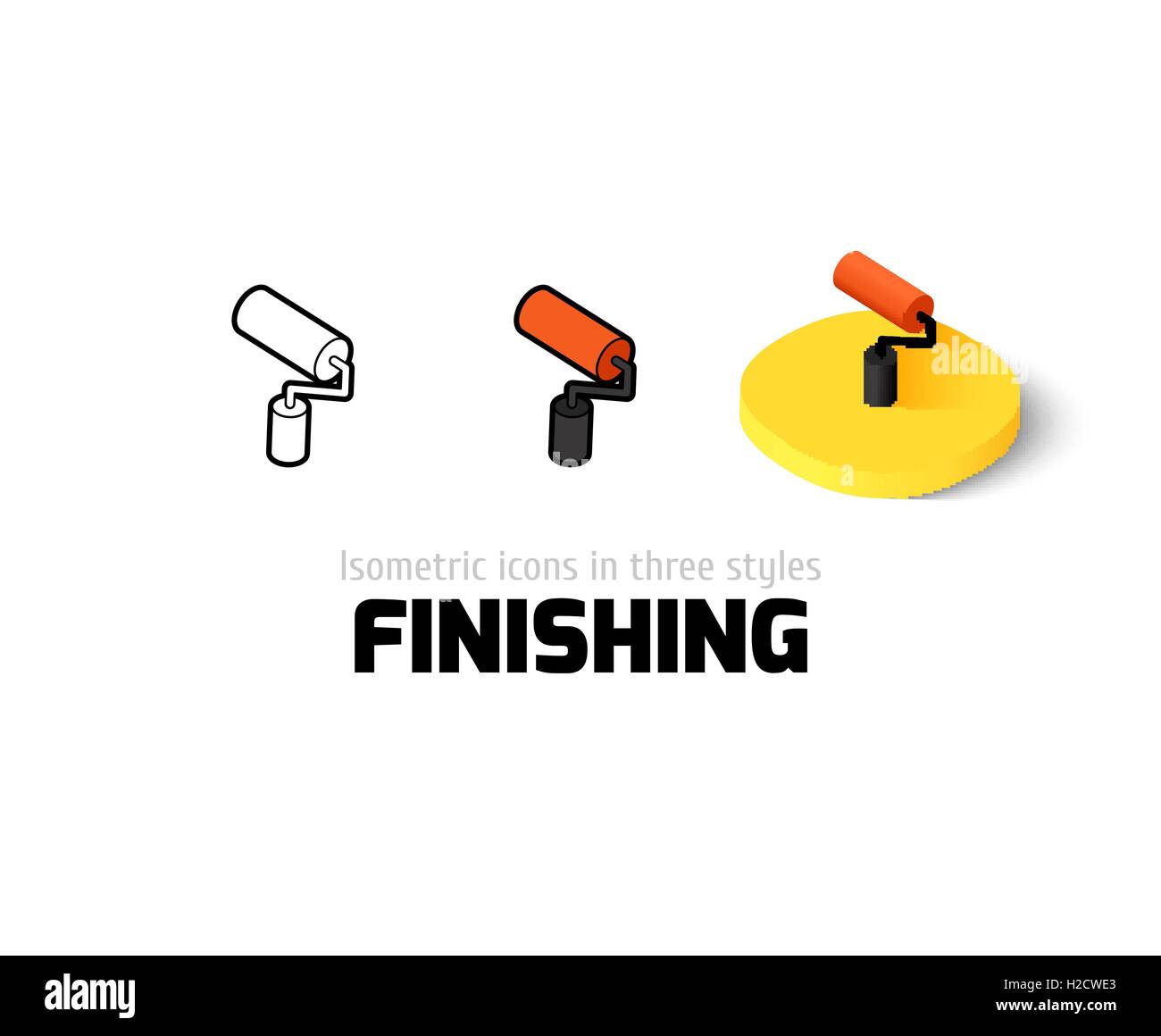 Finishing icon in different style Stock Vector Image & Art - Alamy