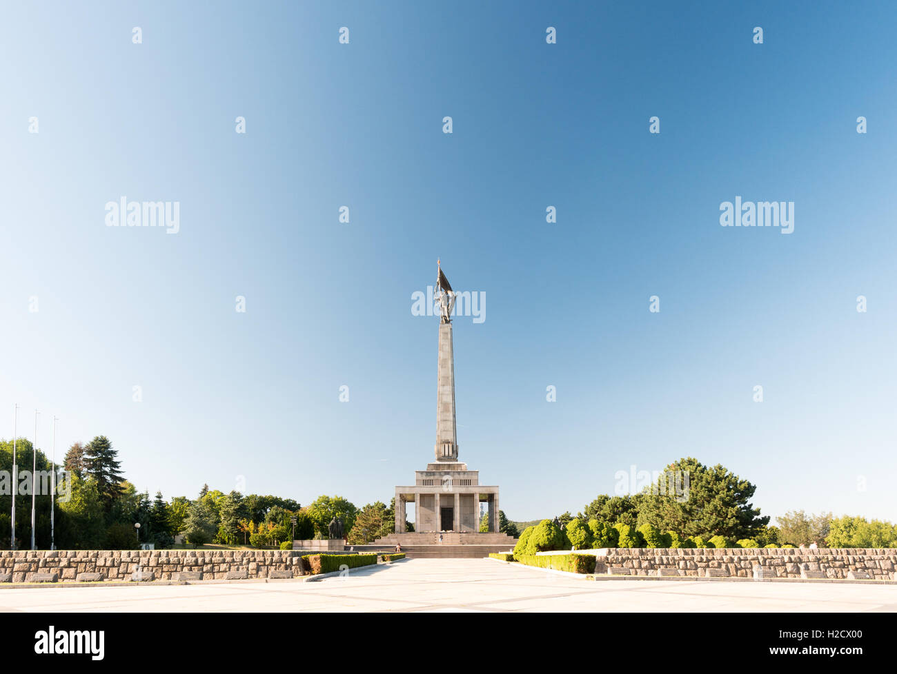 Slavin - memorial monument and cemetery for Soviet Army soldiers Stock ...