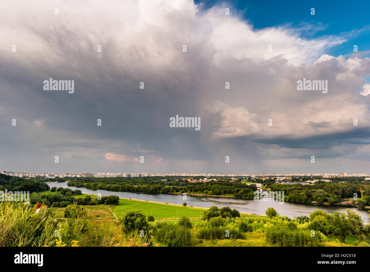 Beautiful natural landscape at sunset Stock Photo - Alamy