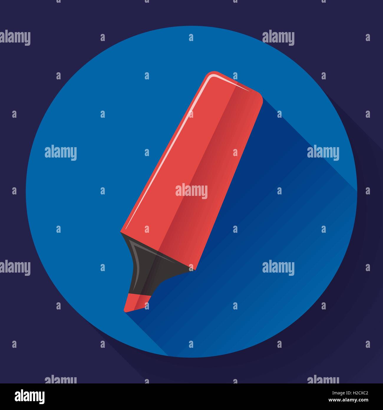 Marker icon. Highlighter symbol. Flat Vector illustration Stock Vector ...