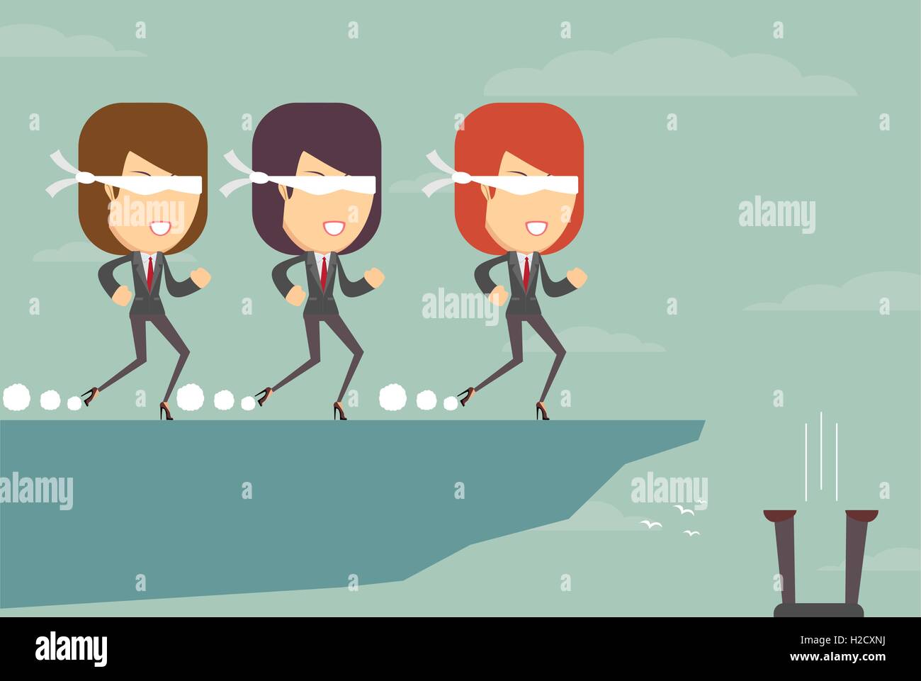 The blind leading Stock Vector Image & Art - Alamy