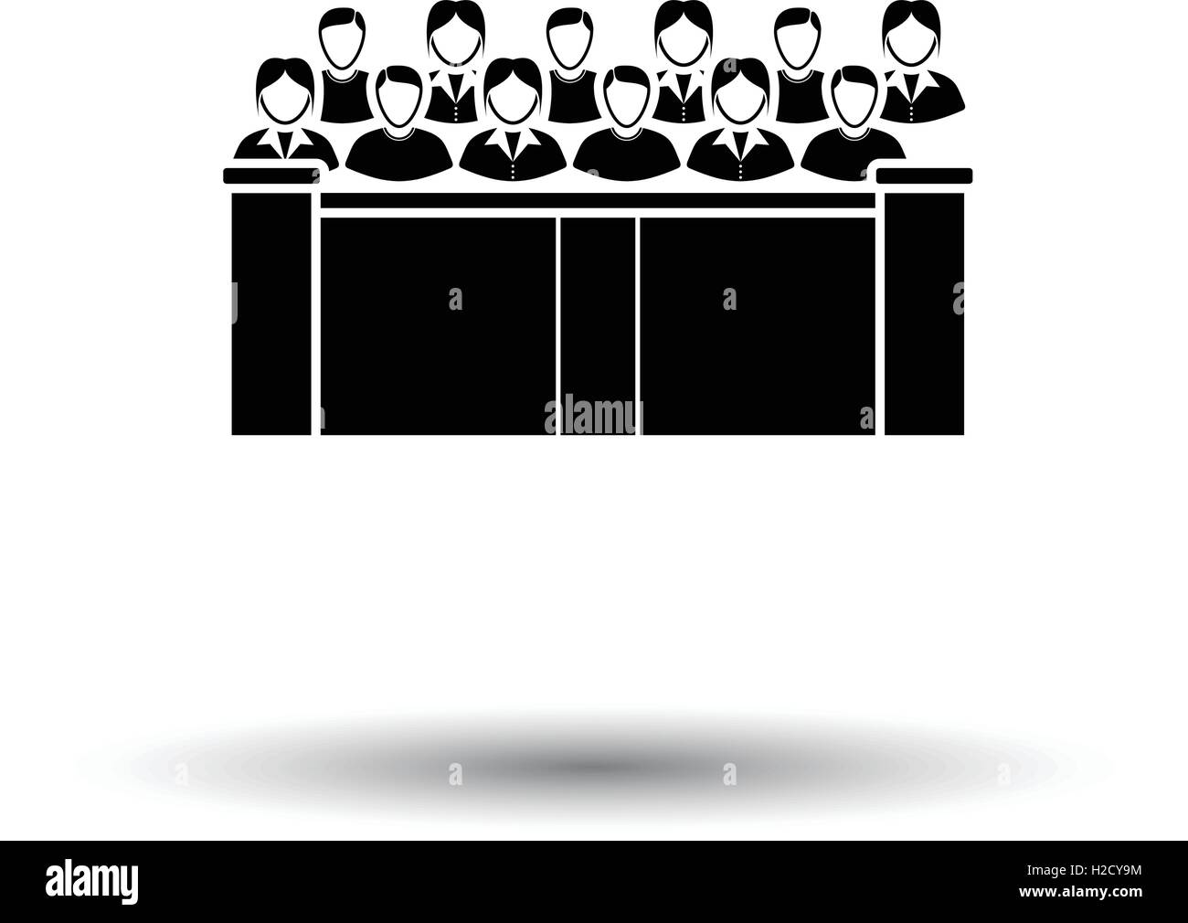 Jury icon. White background with shadow design. Vector illustration ...