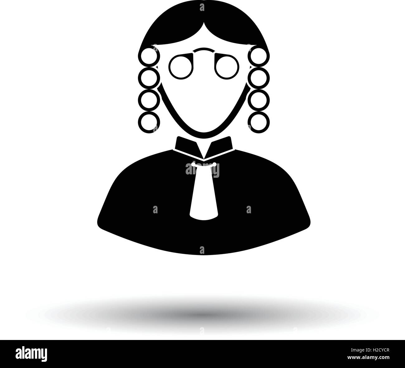 Judge icon. White background with shadow design. Vector illustration ...