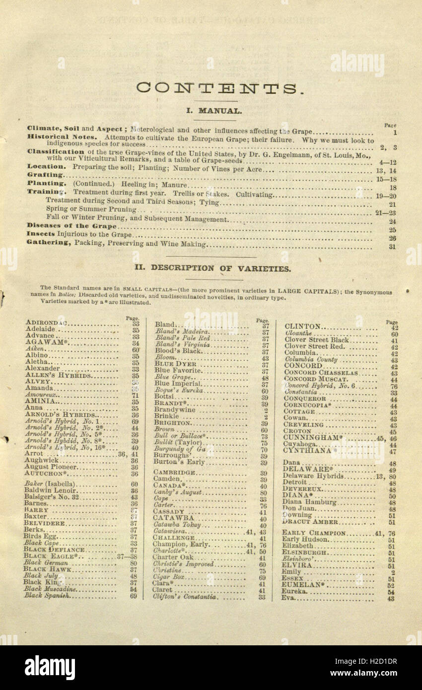 This catalogue presents a detailed description of American grapevine ...