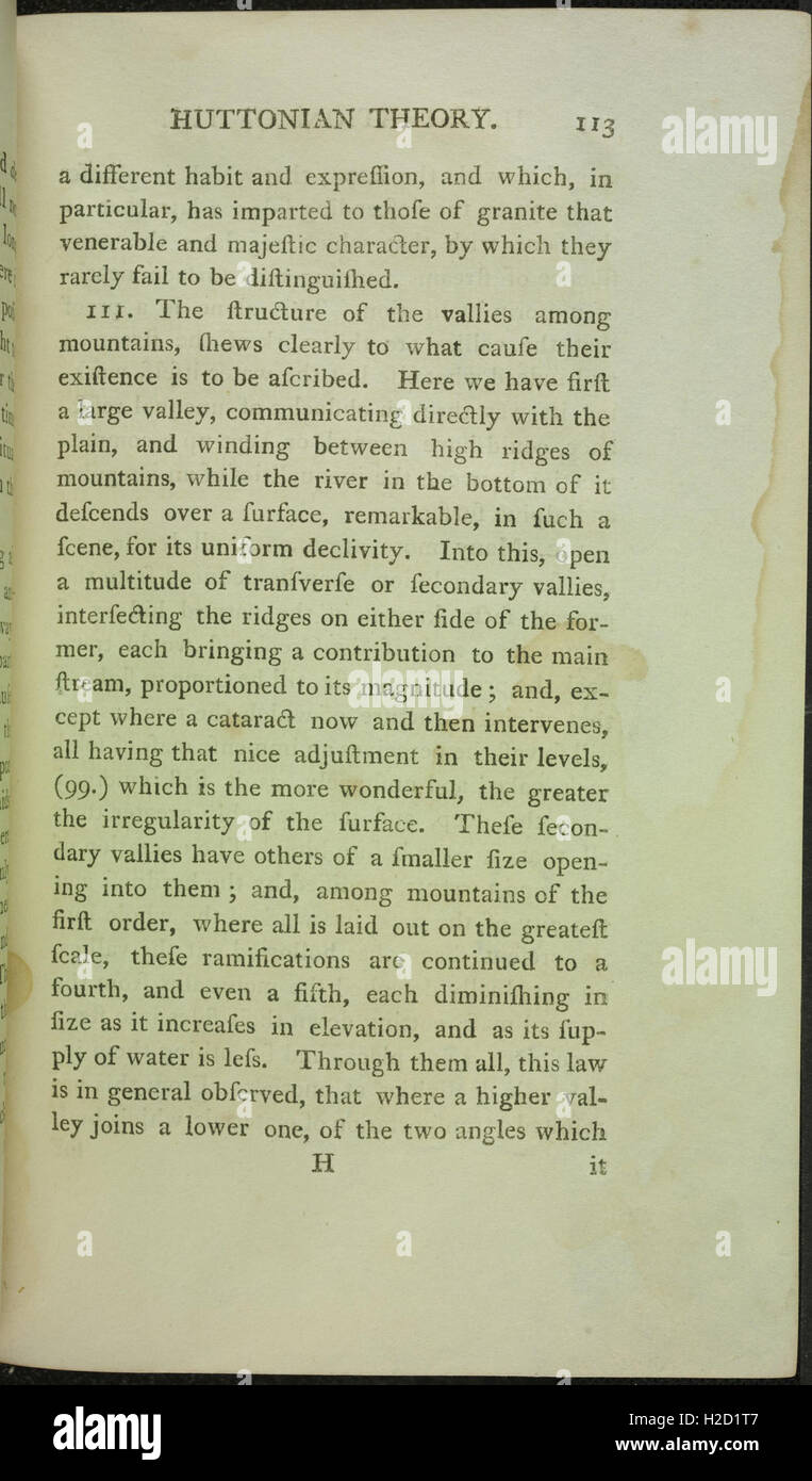 Illustrations of the huttonian theory of the earth hi-res stock ...