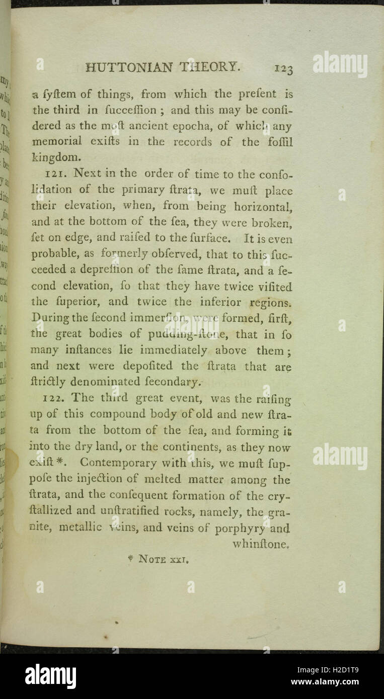 Illustrations of the huttonian theory of the earth hi-res stock ...