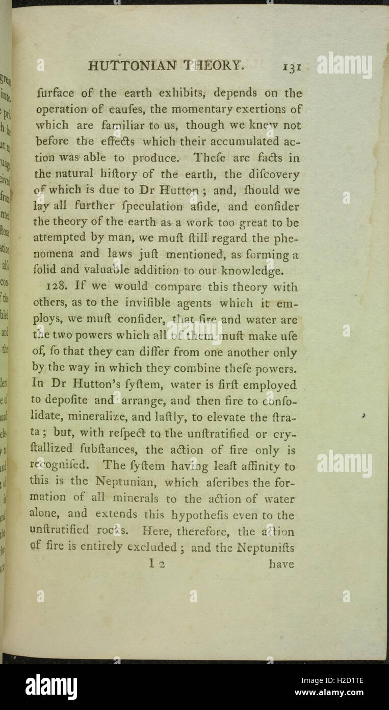 A visual presentation of the Huttonian theory, illustrating James ...