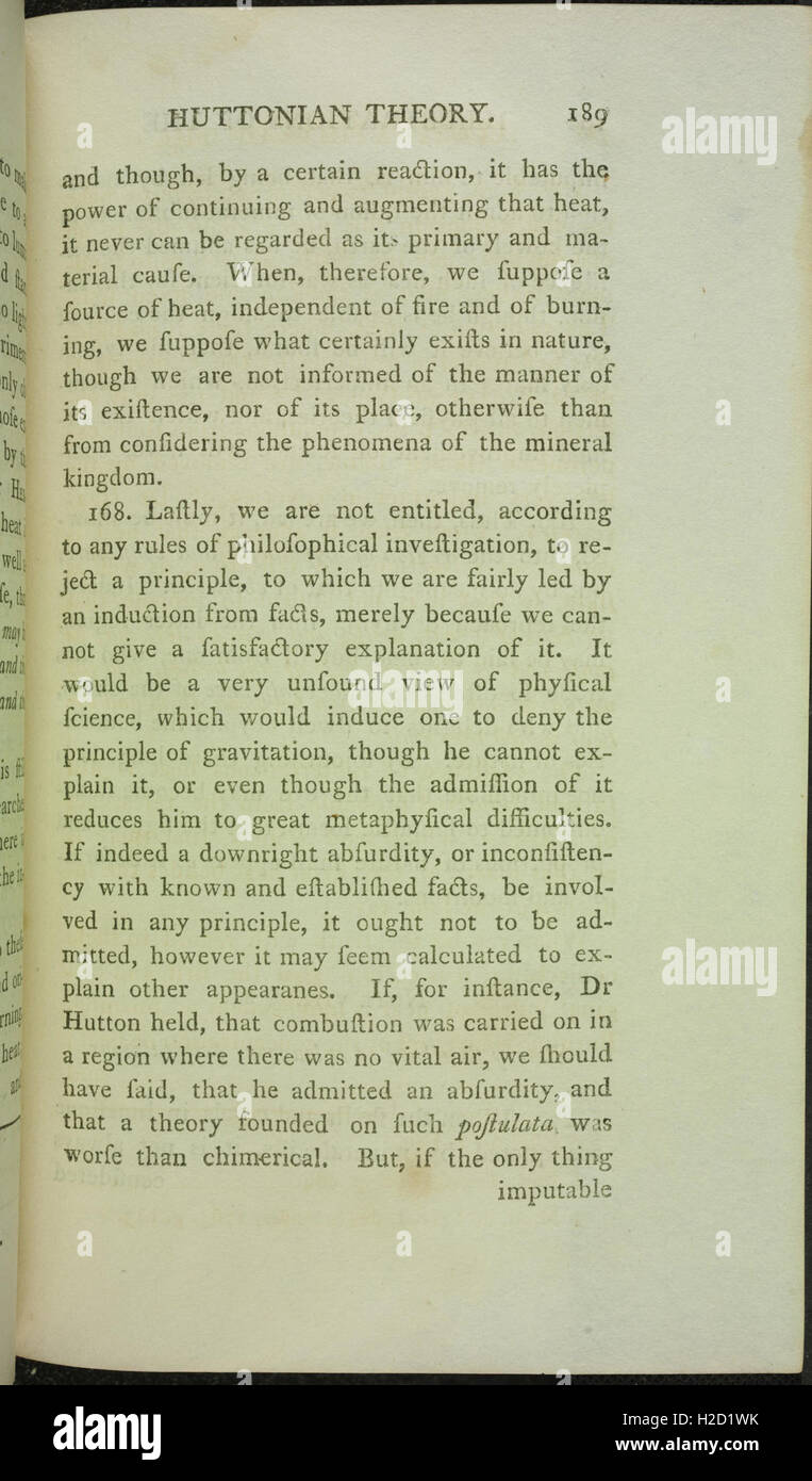 This page from the work 'Illustrations of the Huttonian Theory of the ...