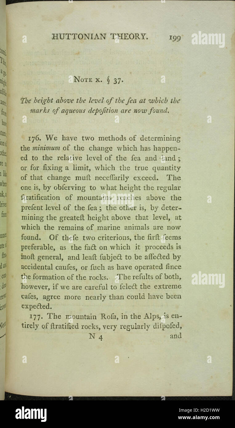 Illustrations of the Huttonian theory of the earth (Page 199 Stock ...