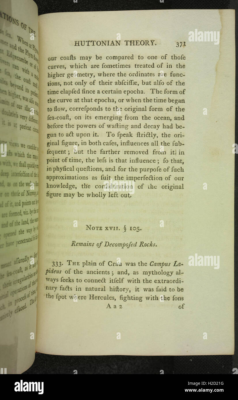 This page from 'Illustrations of the Huttonian Theory of the Earth ...
