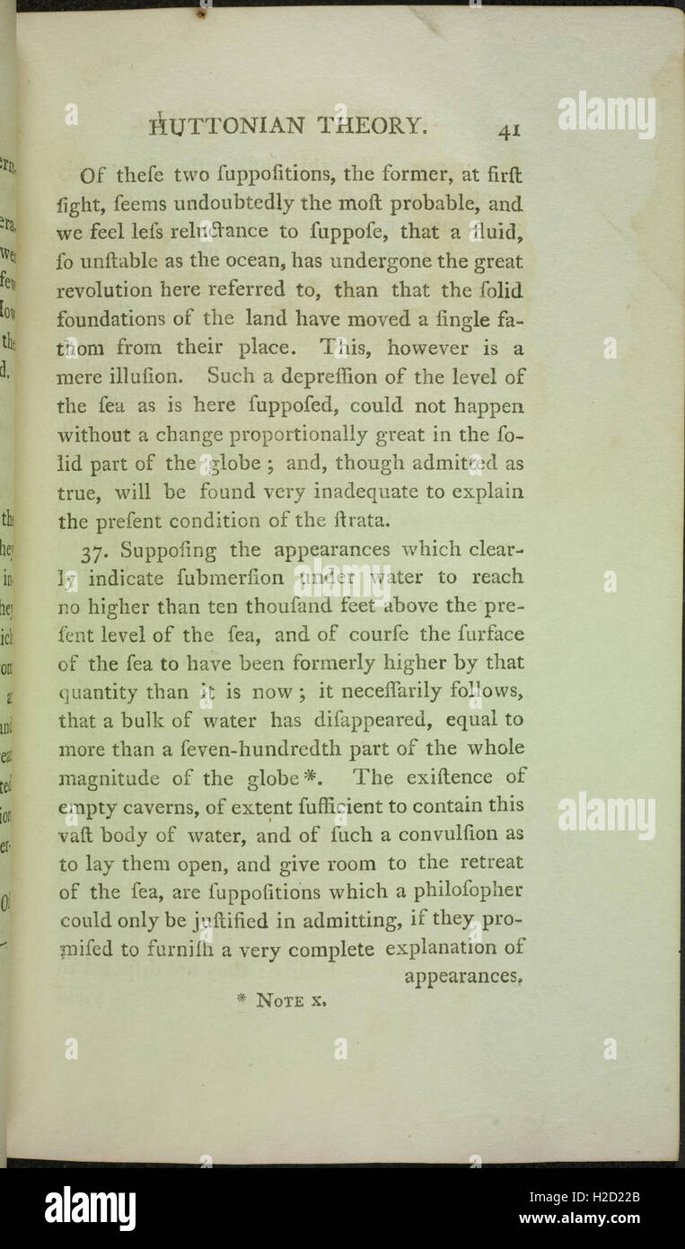Illustrations of the Huttonian theory of the earth (Page 41 Stock Photo ...
