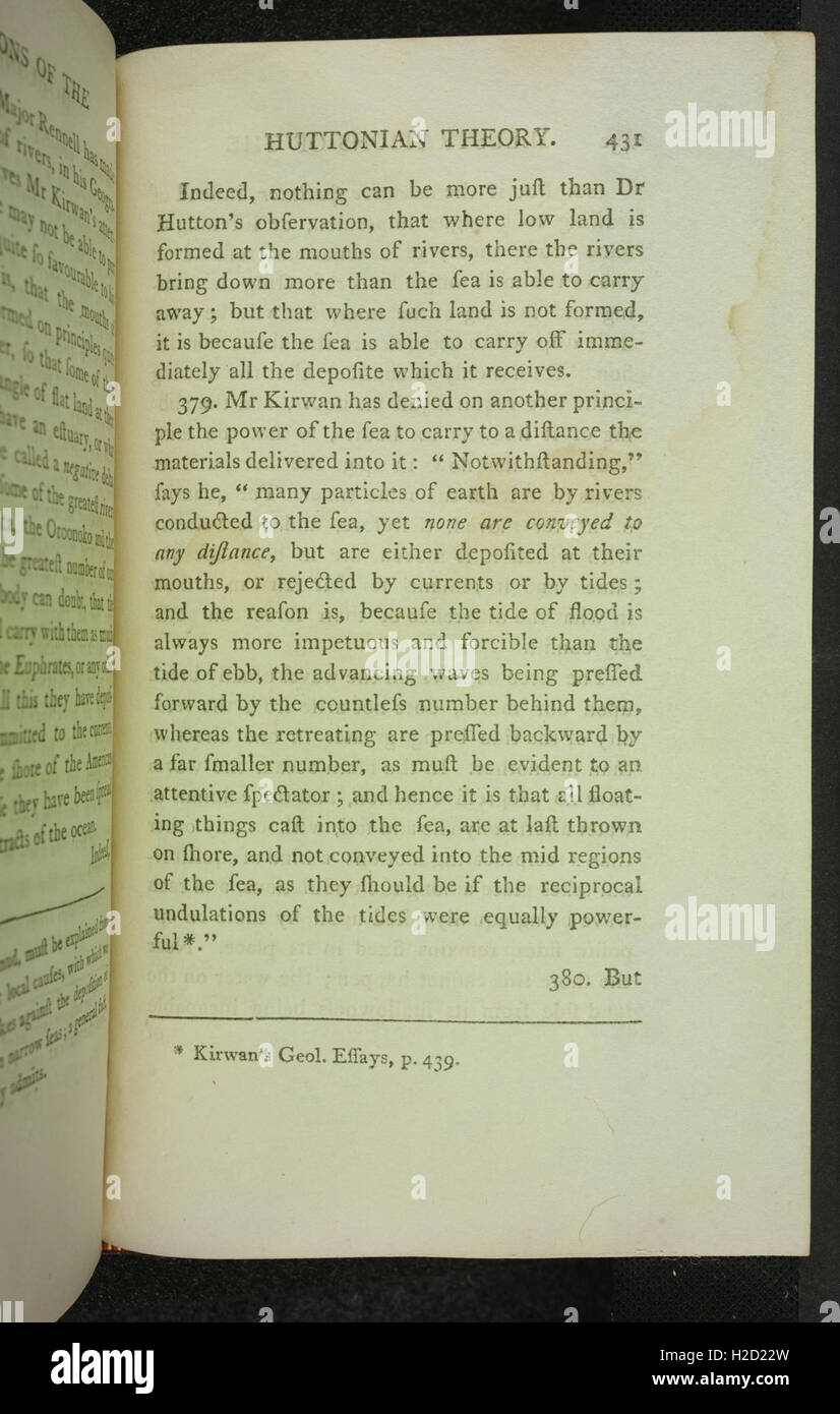 Illustrations of the Huttonian theory of the earth (Page 431 Stock ...