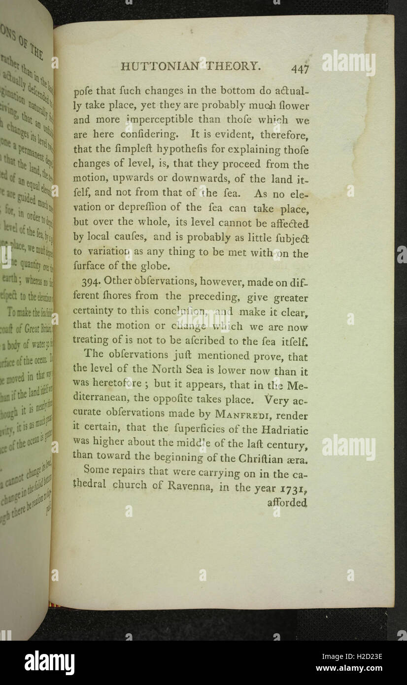 Illustrations of the Huttonian theory of the earth (Page 447 Stock ...