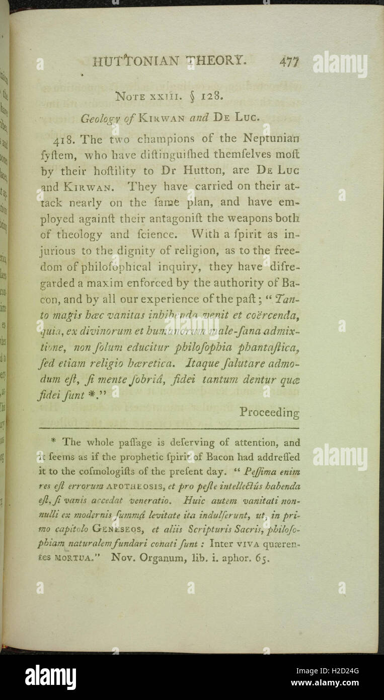 An illustration of the Huttonian theory of the Earth, depicting ...