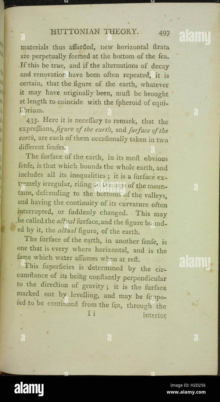 Illustrations of the Huttonian theory of the earth (Page 497 Stock ...