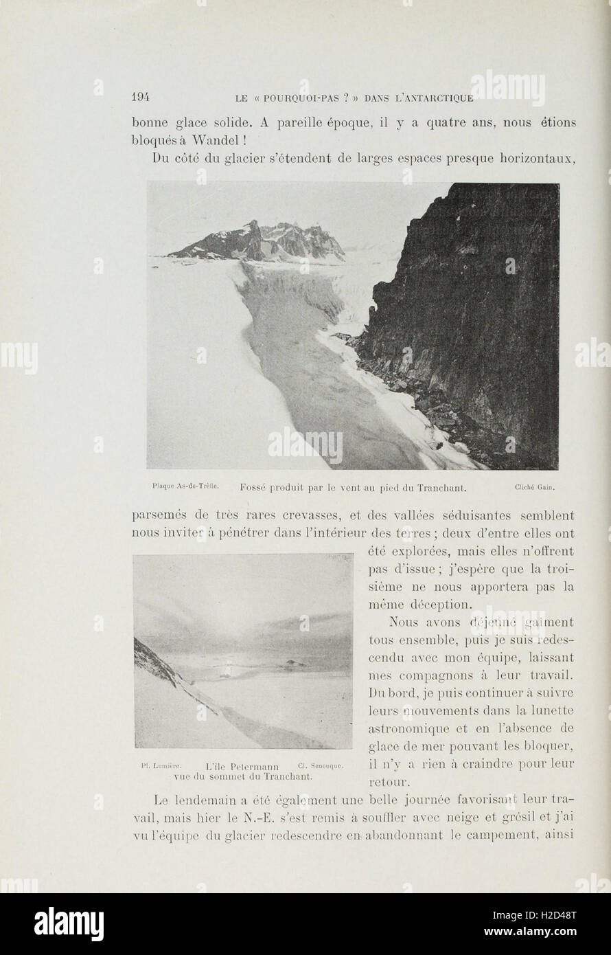 This work documents the French Antarctic expedition aboard the Pourquoi ...