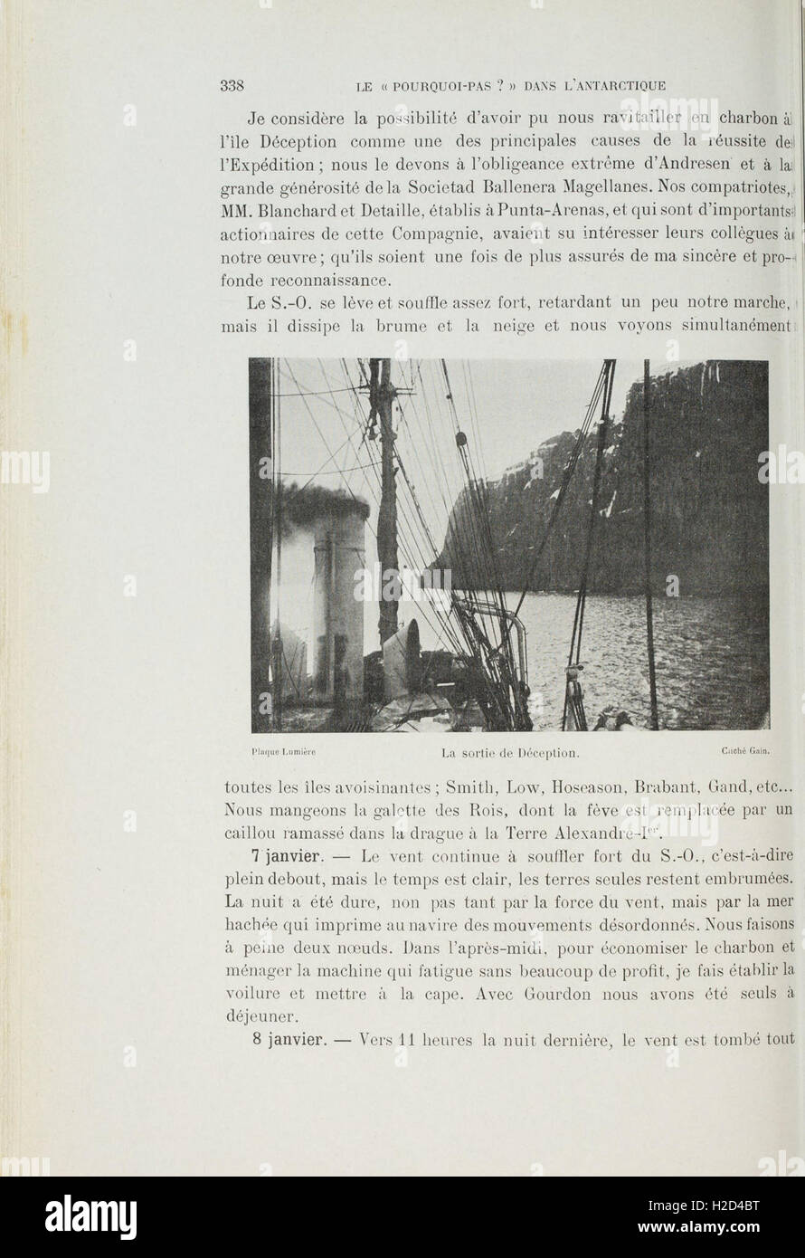 Le pourquoi-pas dans l'Antarctique (Page 338 Stock Photo - Alamy