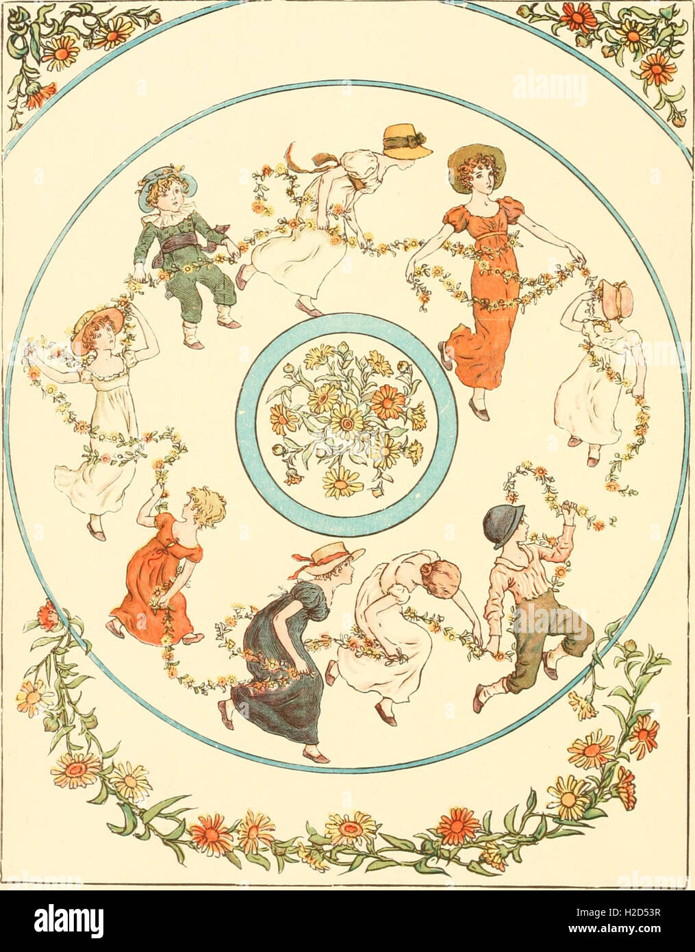 This 1910 book features a collection of marigold illustrations ...