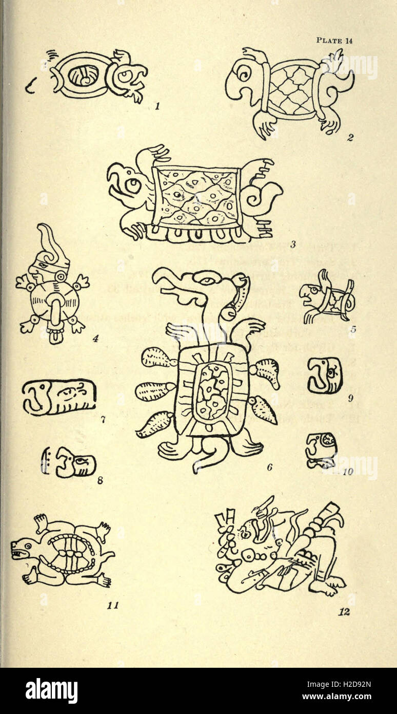Animal figures in the Maya codices (Plate 14 Stock Photo - Alamy