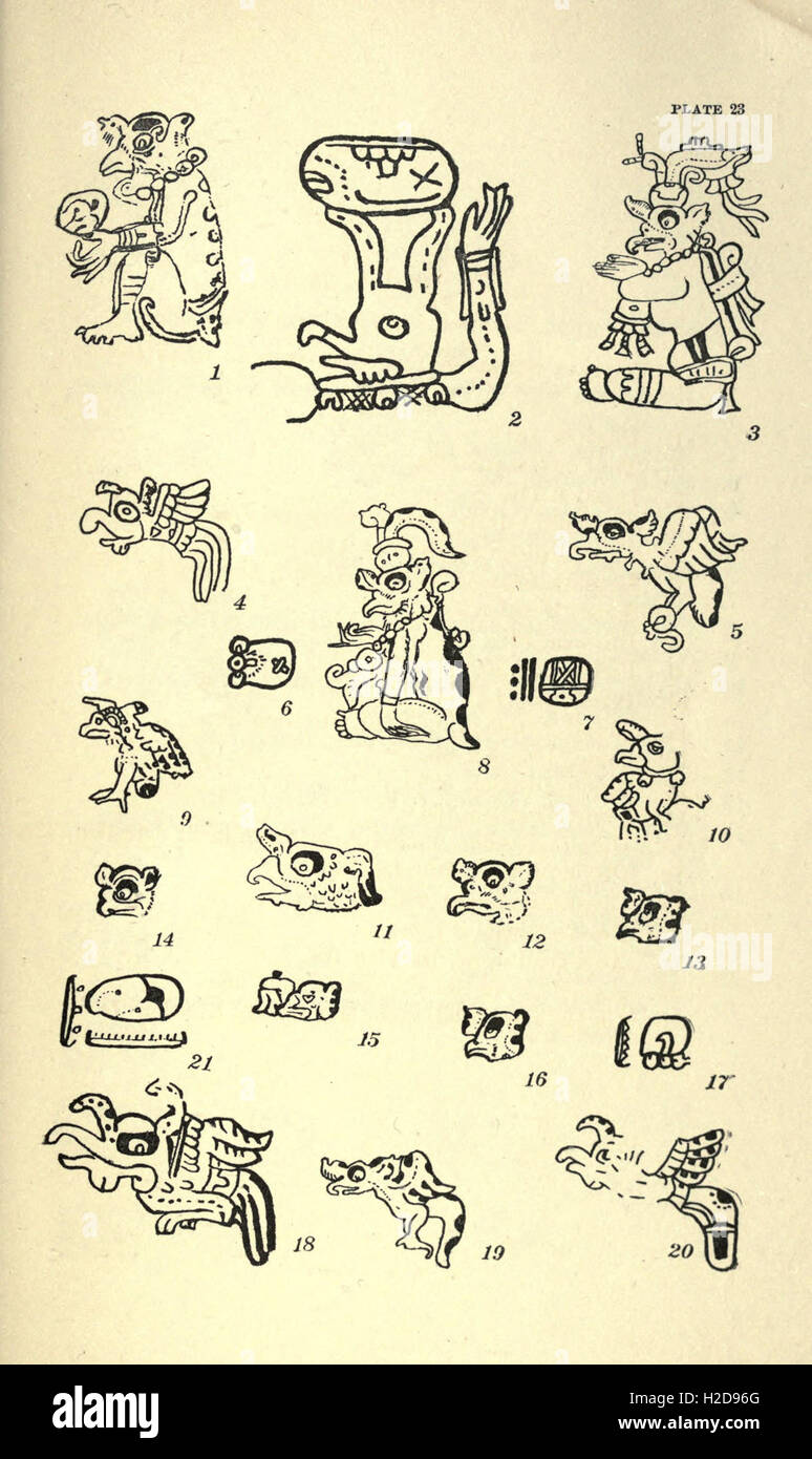 Mayan symbols of animals hi-res stock photography and images - Alamy