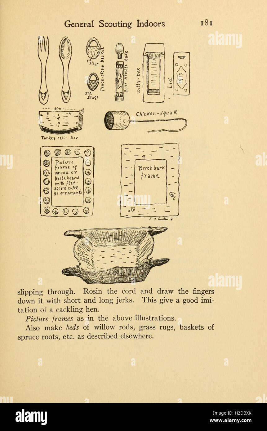 The book of woodcraft and Indian lore (Page 181 Stock Photo - Alamy