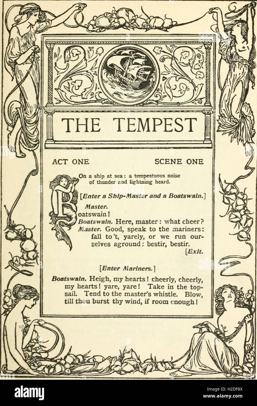 A 1901 edition of William Shakespeare's play The Tempest, a comedic ...
