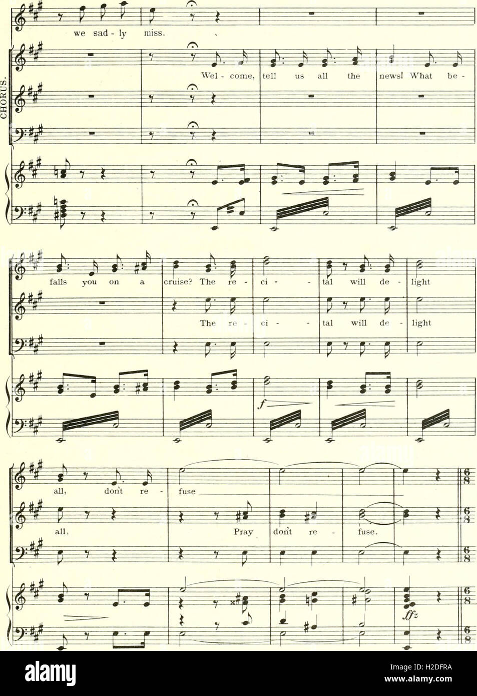 A musical comedy published in 1903, showcasing the printed music and ...