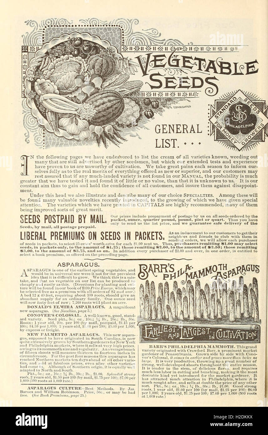 1894 garden and farm 1891 manual (Page 26 Stock Photo - Alamy