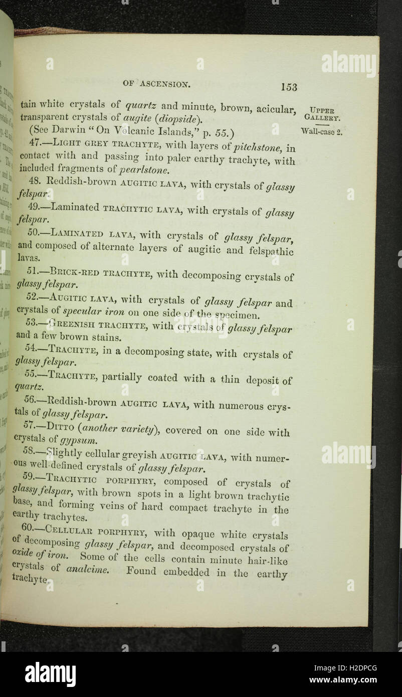 This catalog describes various rock specimens held in the Museum of ...
