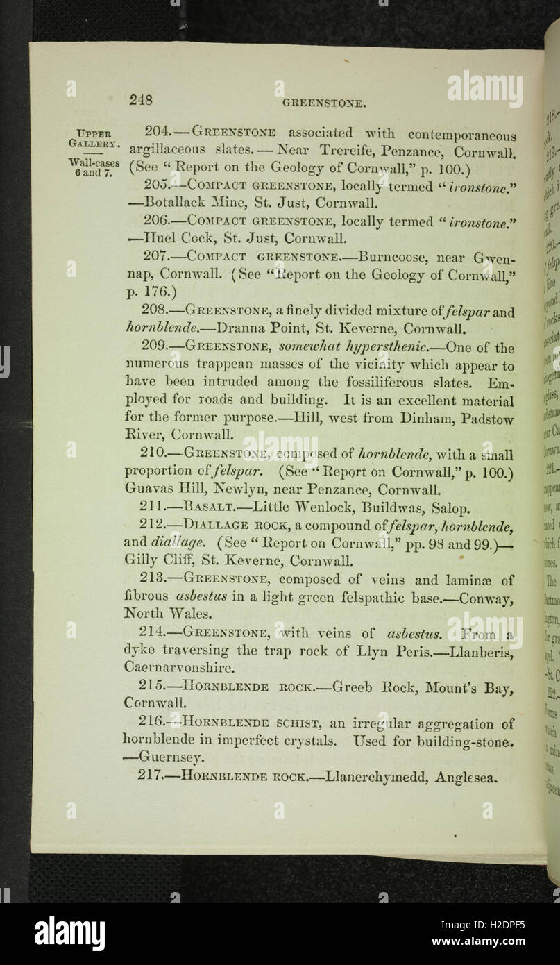 This catalogue provides a detailed description of various rock ...