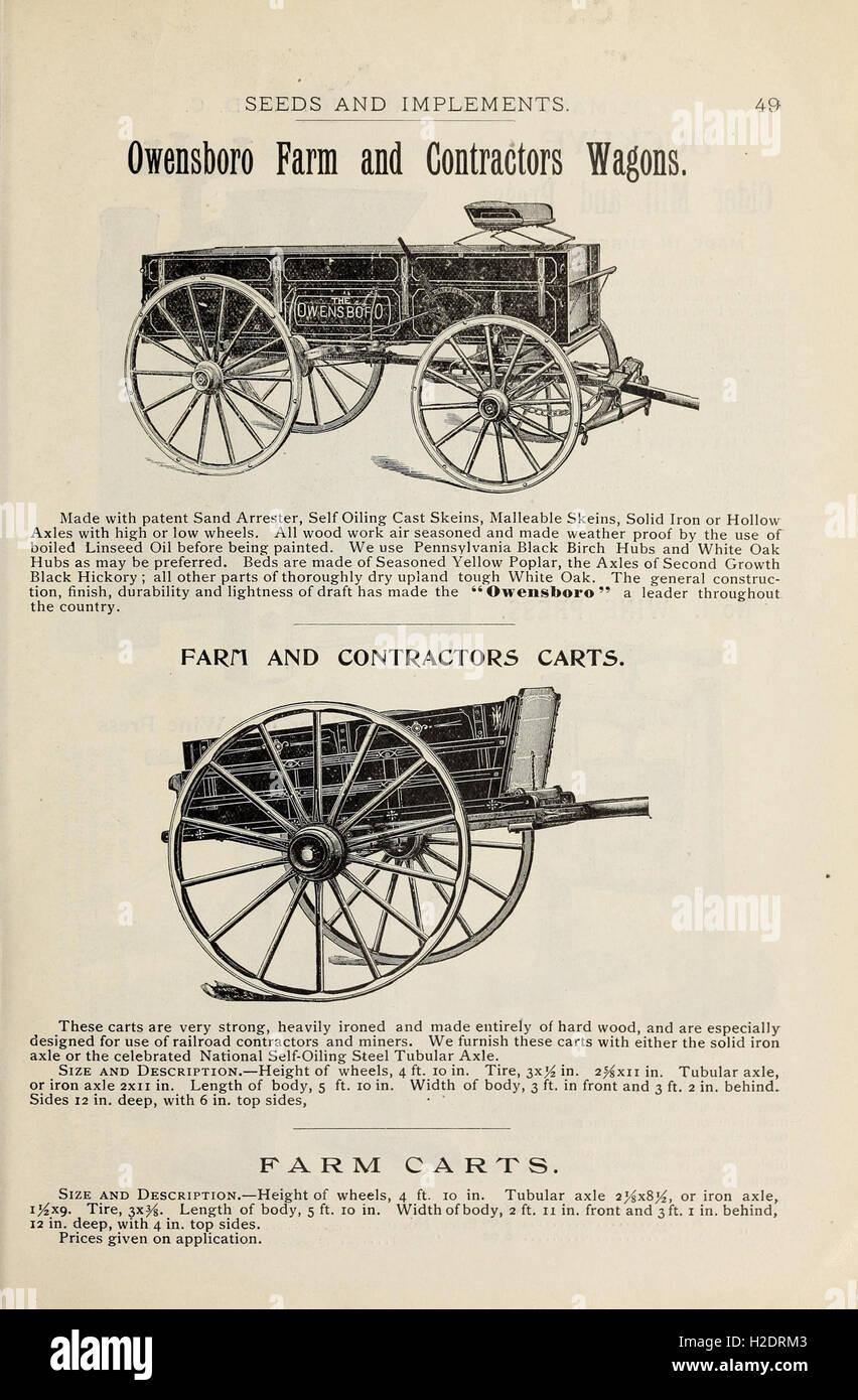 A historical record detailing seeds and agricultural implements from ...