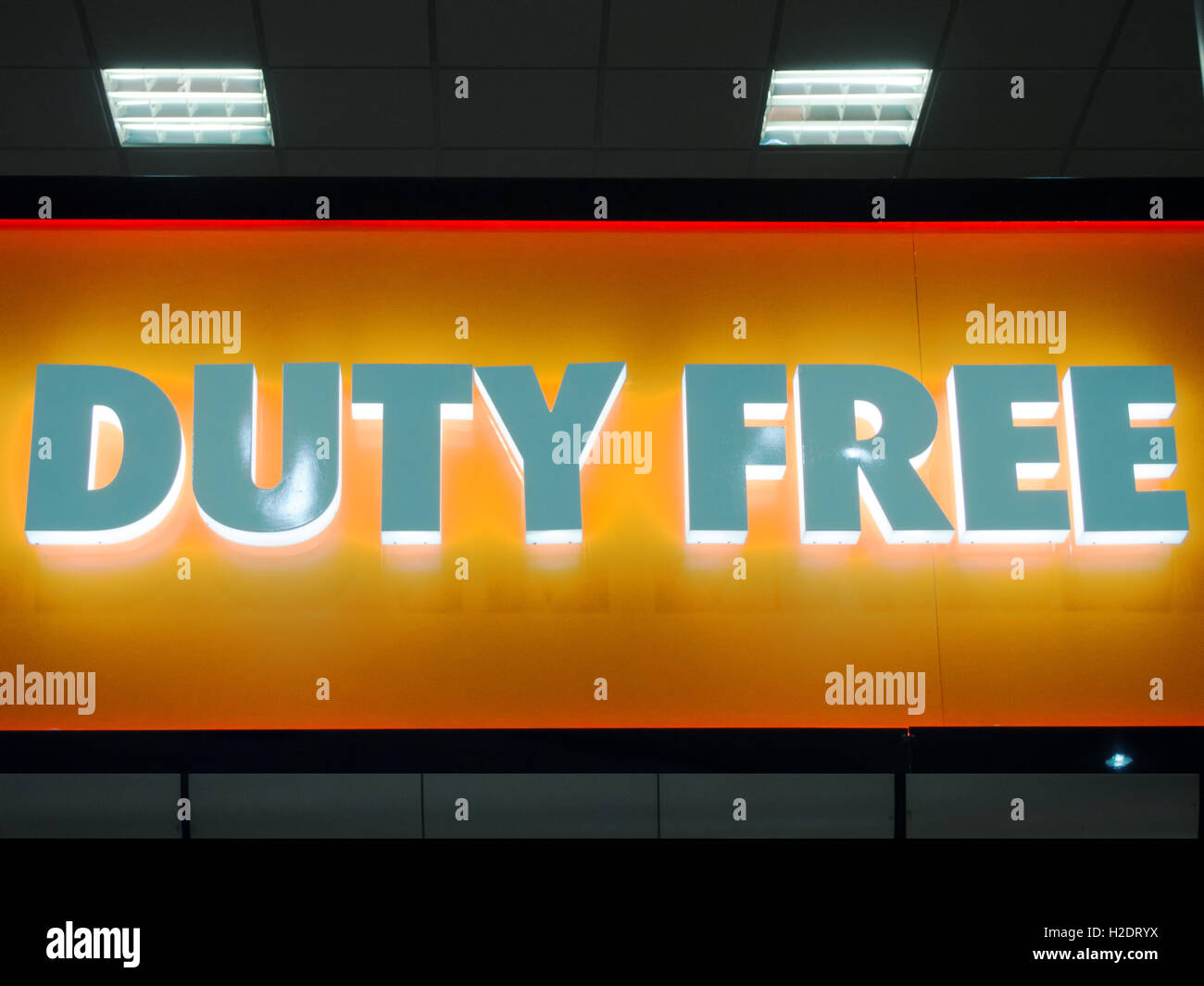 duty free sign Stock Photo - Alamy